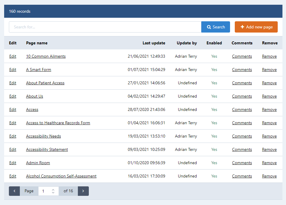 Creating & Managing Pages